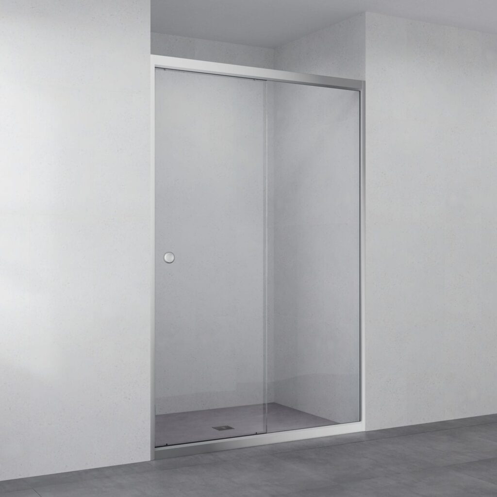 Rollo 224 Semi Frameless Sliding Shower Screen 1 Door & 1 Fixed Panel ...